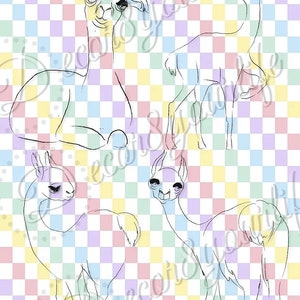 Digital Scrapbook Paper Collection - Llama Love - Etsy
