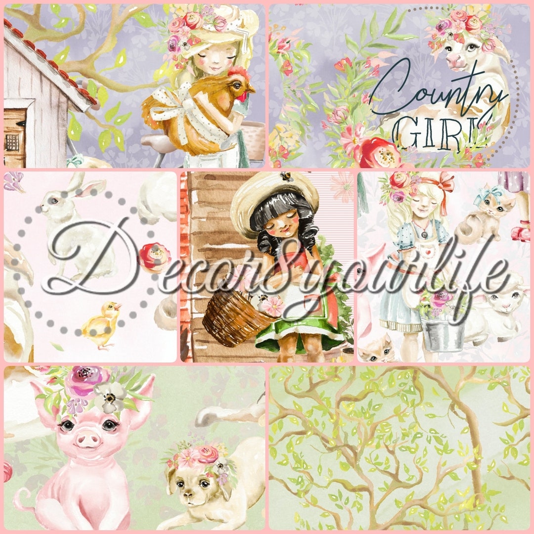 Country Critters Digital Scrapbook Kit. Download and Print for Journals ...
