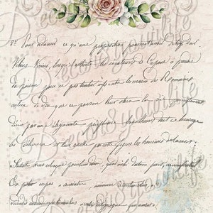 Shabby Chic Digital Scrapbook Paper - Love Letters. Use It on Journals ...