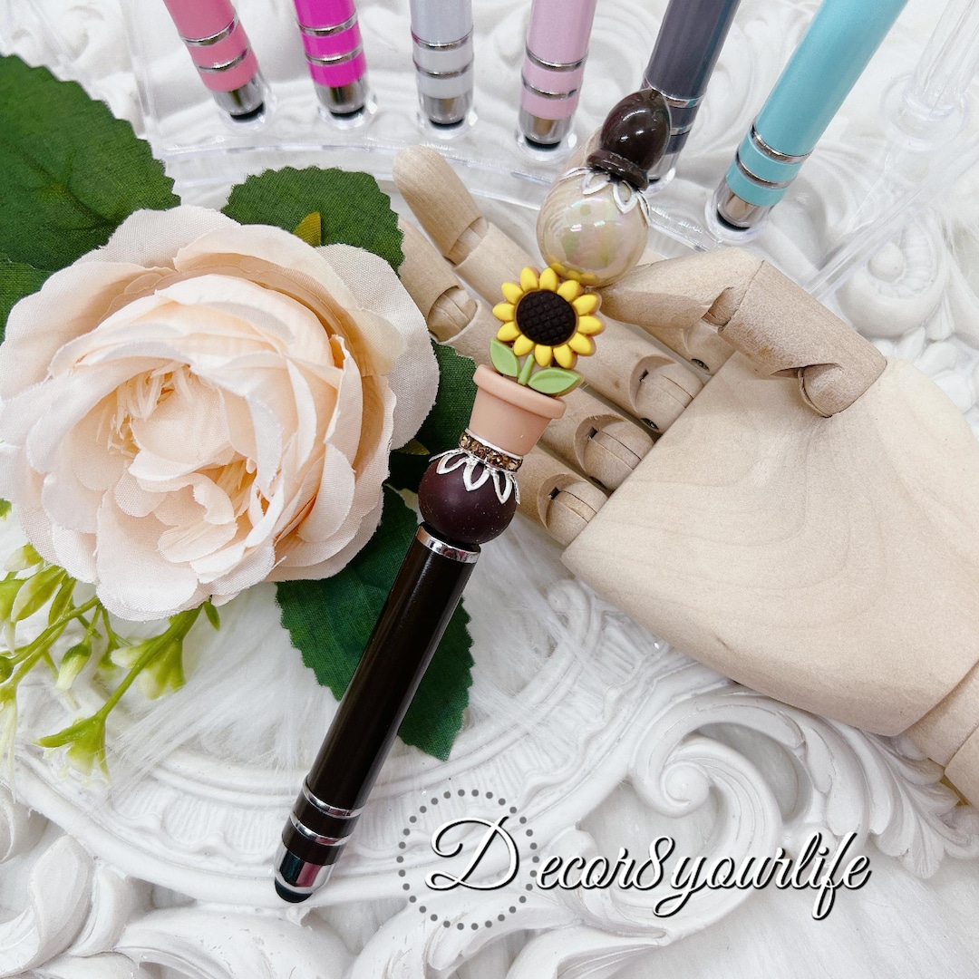 Beaded Stylus Pen: Chocolate Brown Pad Stylus | Phone Styluses | Kawaii ...