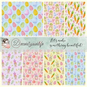 Easter Scrapbook Paper,gnomes,easter Scrapbook Paper With Gnomes ...