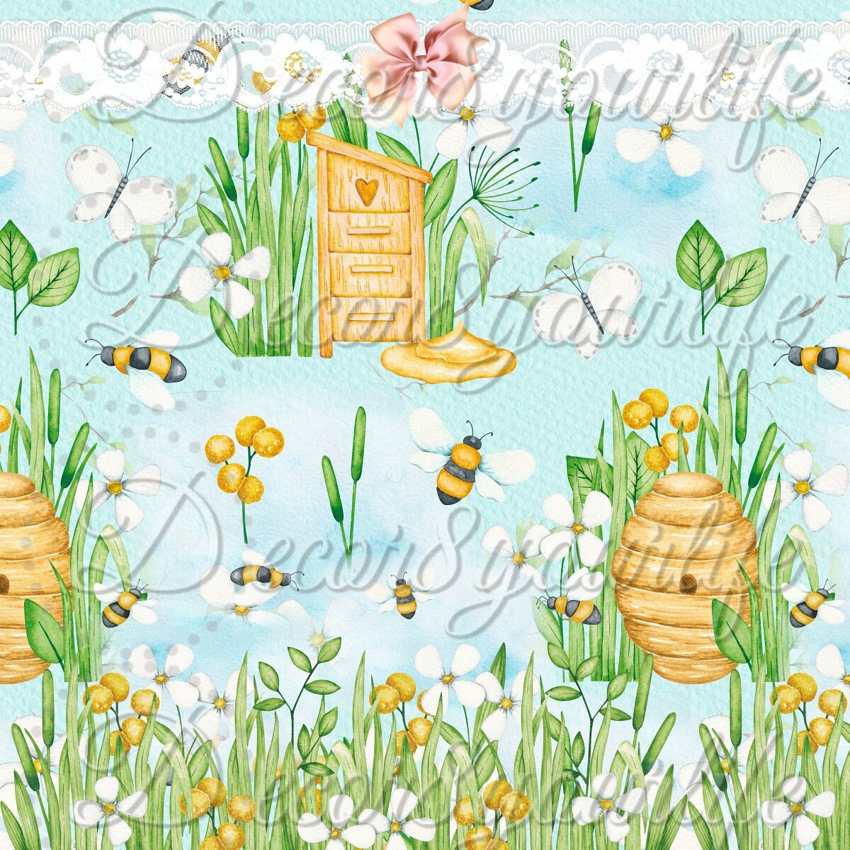 Spring Buzz Digital Scrapbook Paper Pack 7 Cute Designs for Spring/summer Digital Download ...