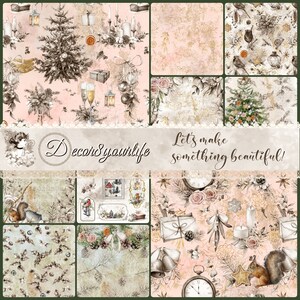 Shabby Beautiful Christmas Vintage Shabby Chic Digital Scrapbook Paper ...