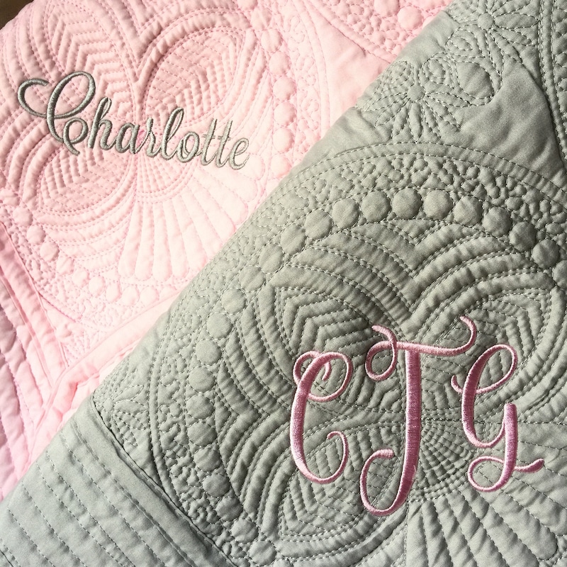 Monogrammed Quilt - Etsy