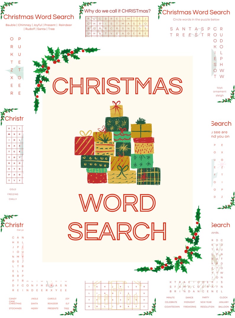 Christmas Word Search Printable / Christian Christmas Word Search ...