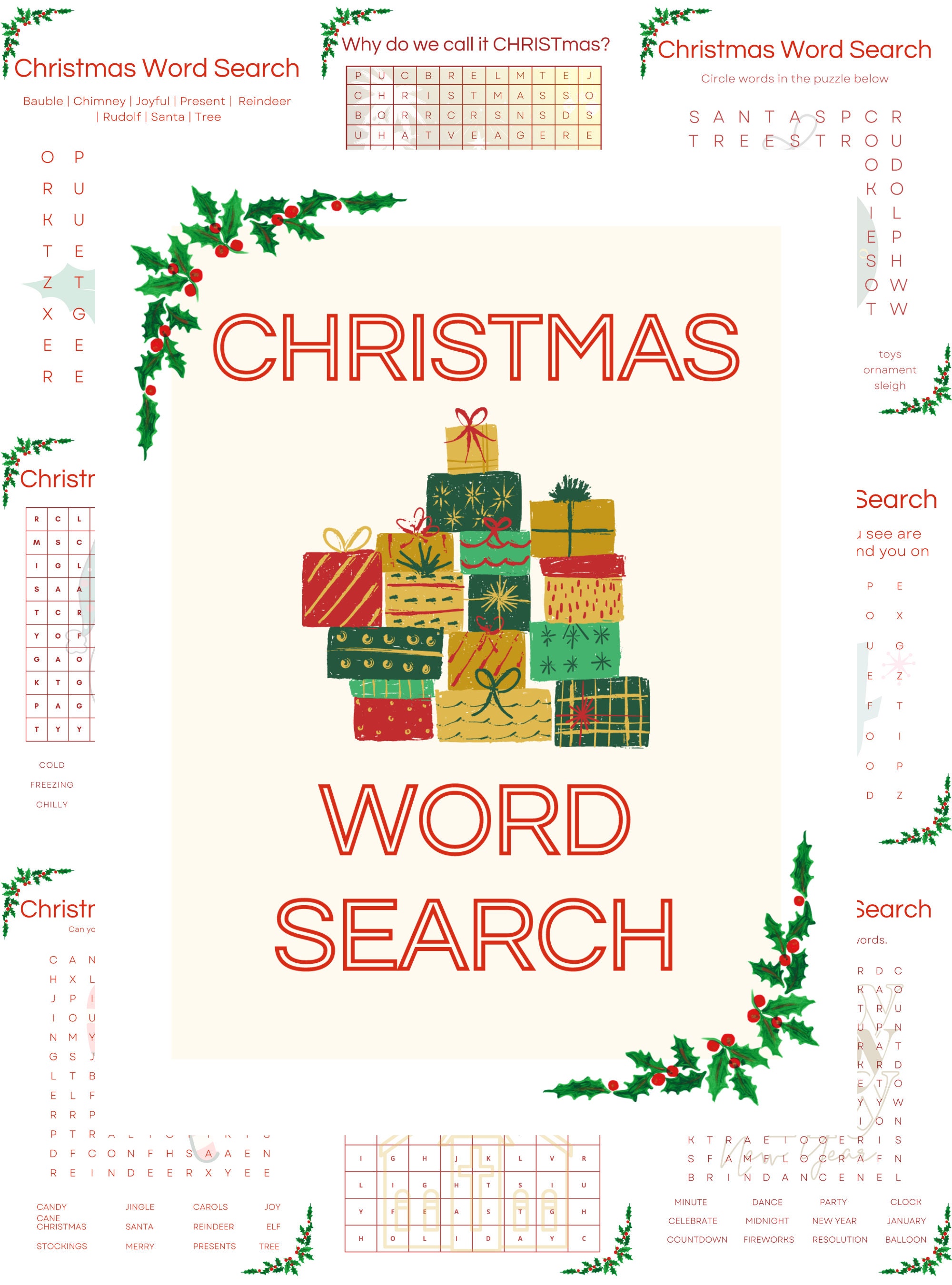 Christmas Word Search Printable / Christian Christmas Word Search ...