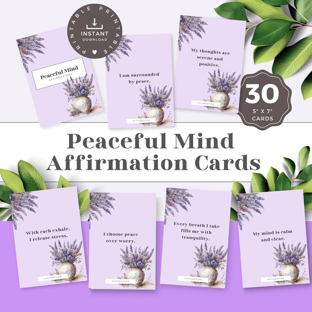 Positive Mental Health Affirmations / Healthy & Peaceful Mind ...