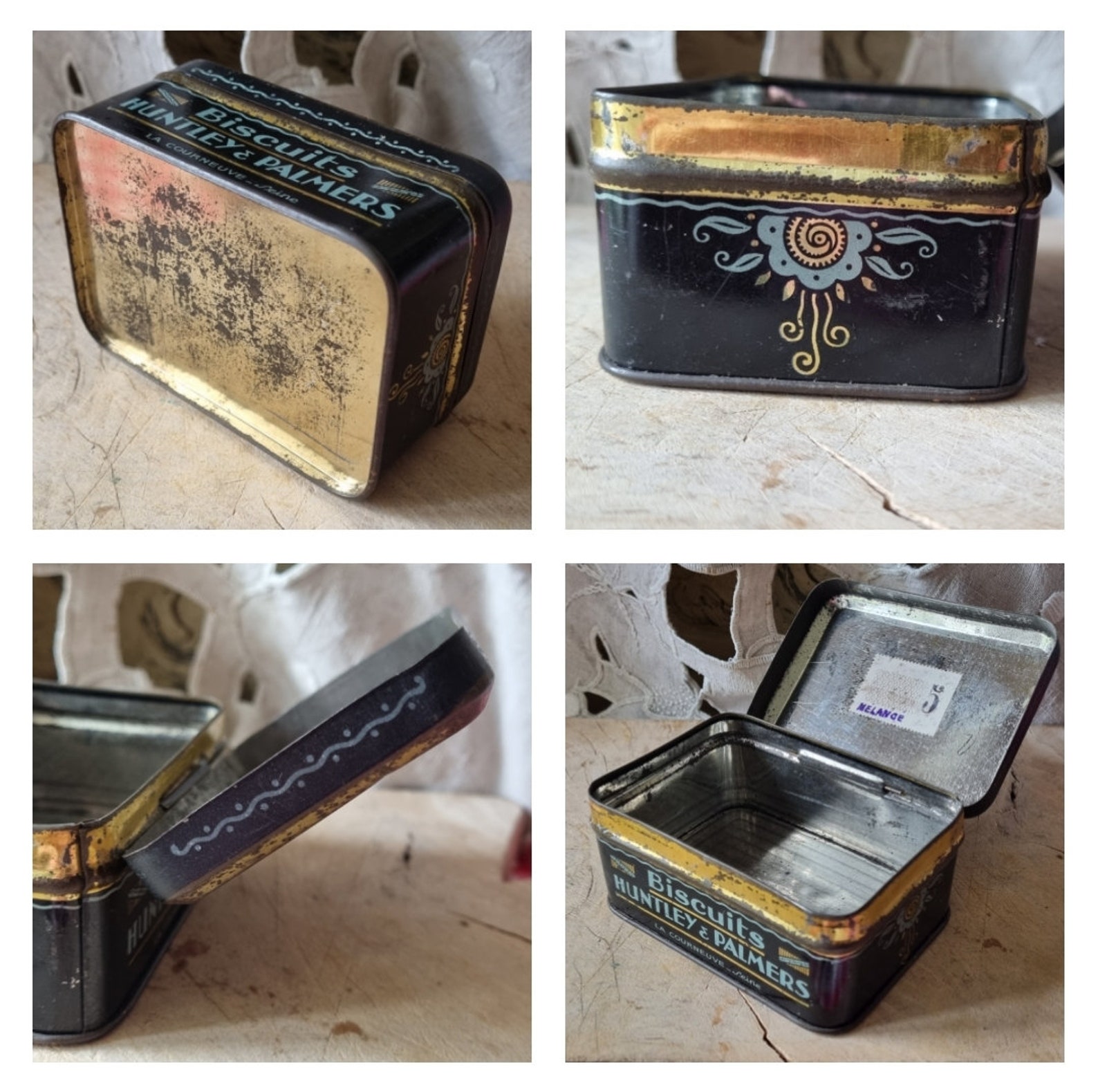RARE Antique French Art-deco 1920's Publicité Pour Les Biscuits Huntley ...