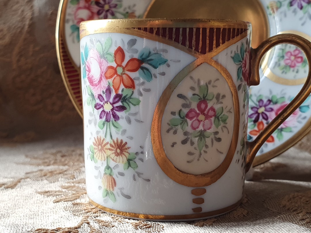 Stunning Antique French Rare Sevres Hand-painted Gilded Porcelain ...