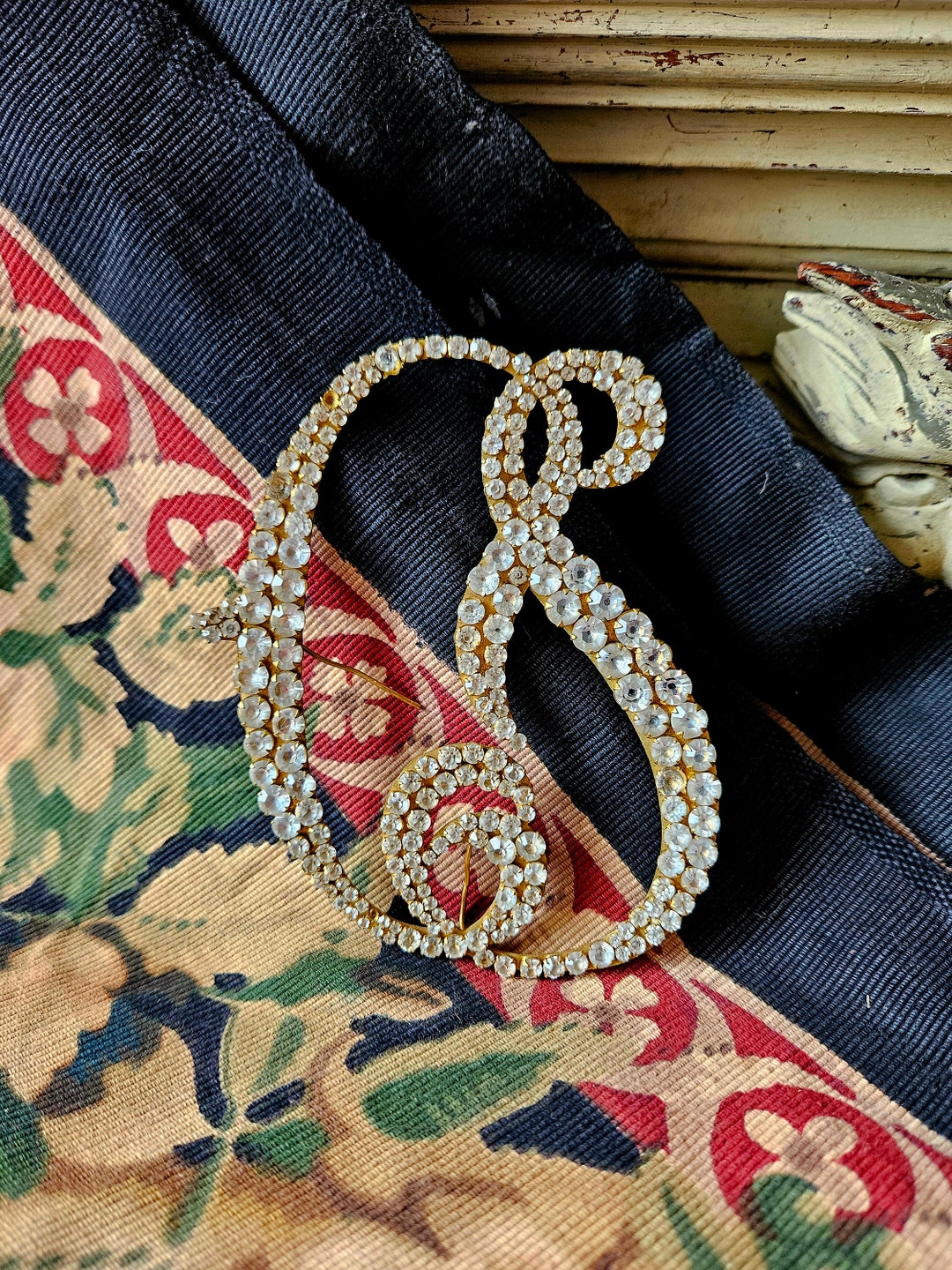 Stunning Shimmering Vintage French Religious Rhinestone Embellished ...