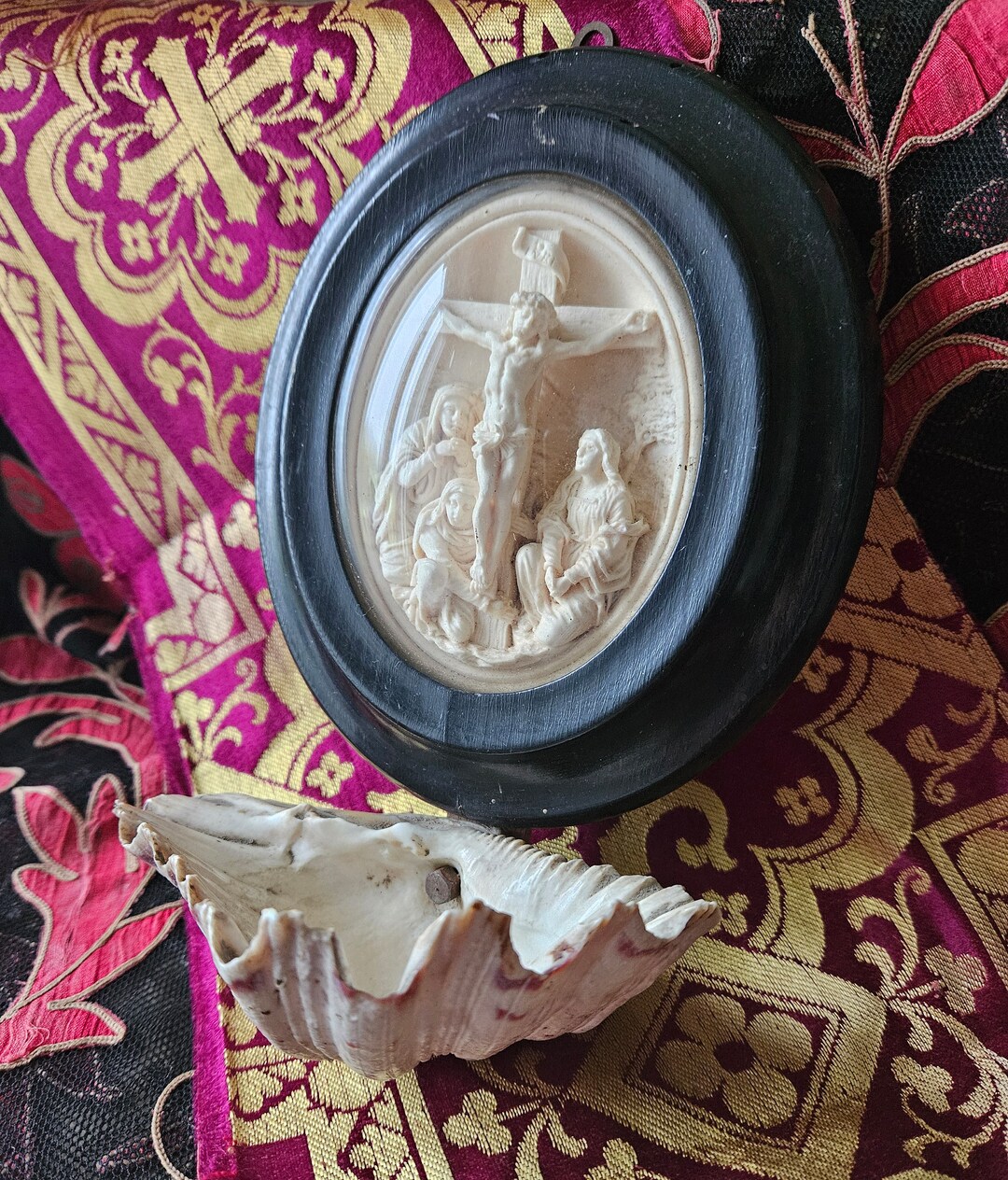 Stunning Ebonised 19thc Antique French Religious Meerschaum Diorama ...