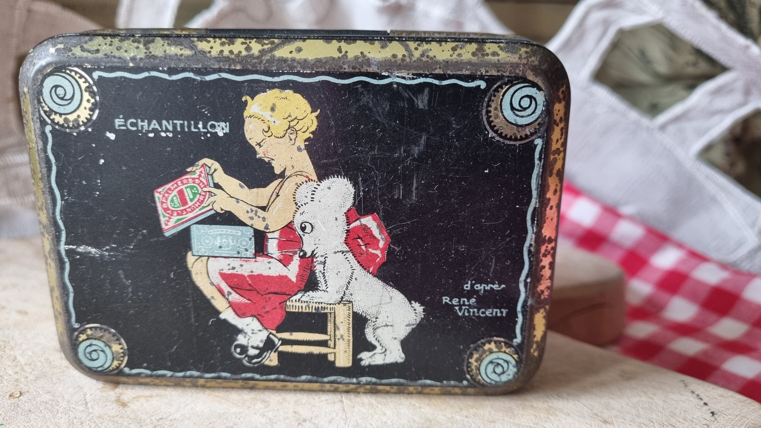 RARE Antique French Art-deco 1920's Publicité Pour Les Biscuits Huntley ...