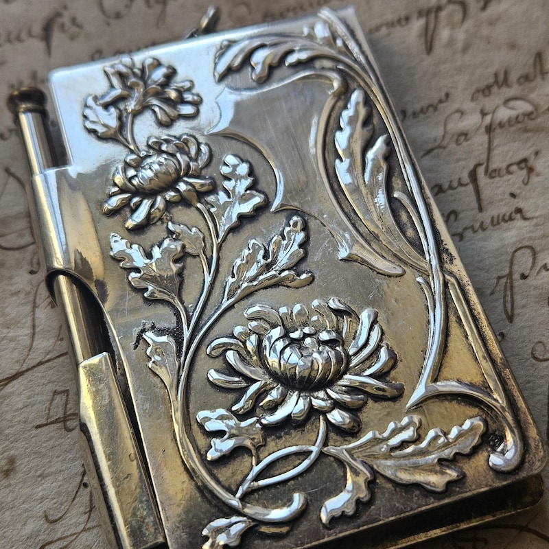 Silver Antique Dance Card - Etsy