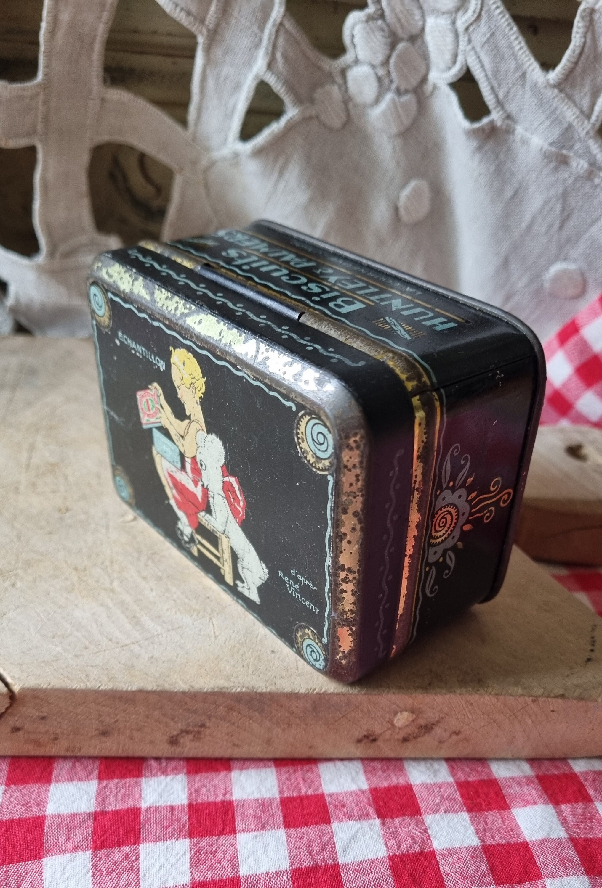 RARE Antique French Art-deco 1920's Publicité Pour Les Biscuits Huntley ...