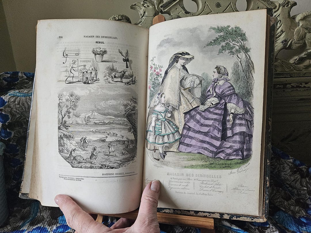Stunning 19thc Antique French Paris Women's Hardback Book-magasin Des ...