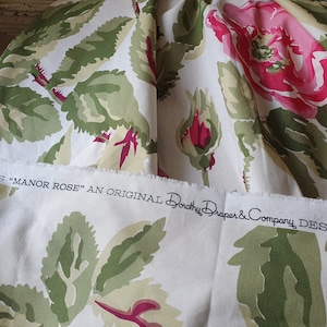 RARE Vintage French-found Dorothy Draper & Co. Schumachers' MANOR ROSE ...