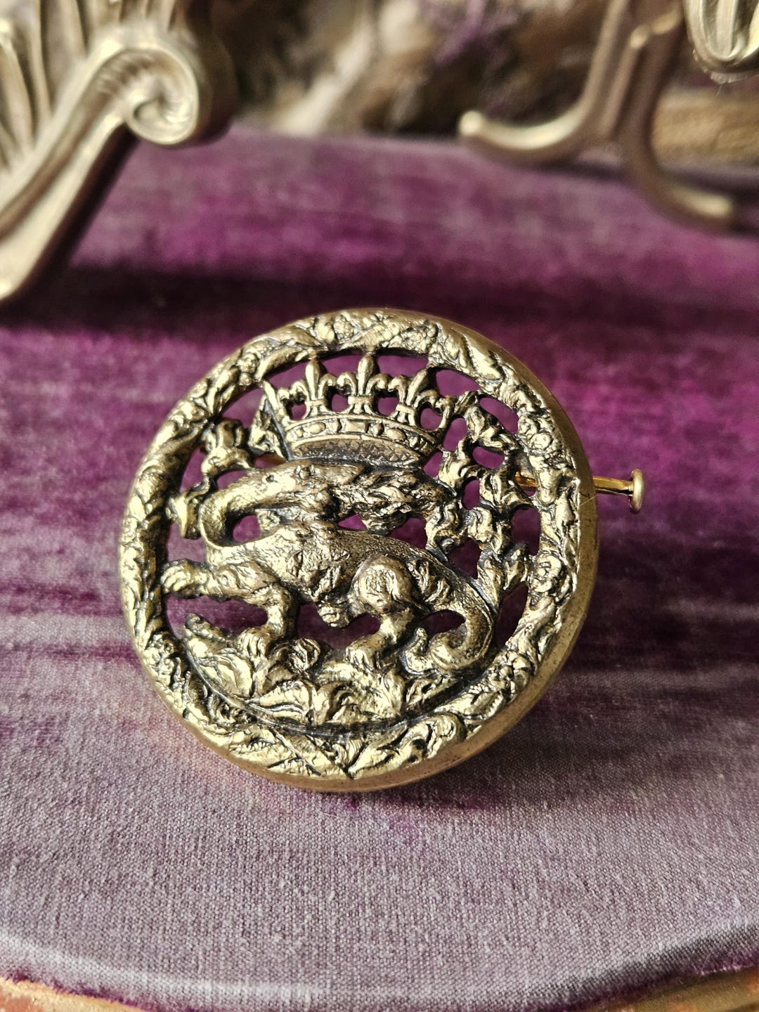 Rare Antique French Fontainbleu / Château De Chambord Souvenir Pin ...