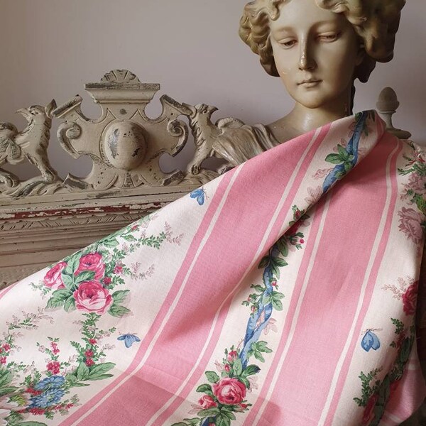 Vintage French Fabric - Etsy