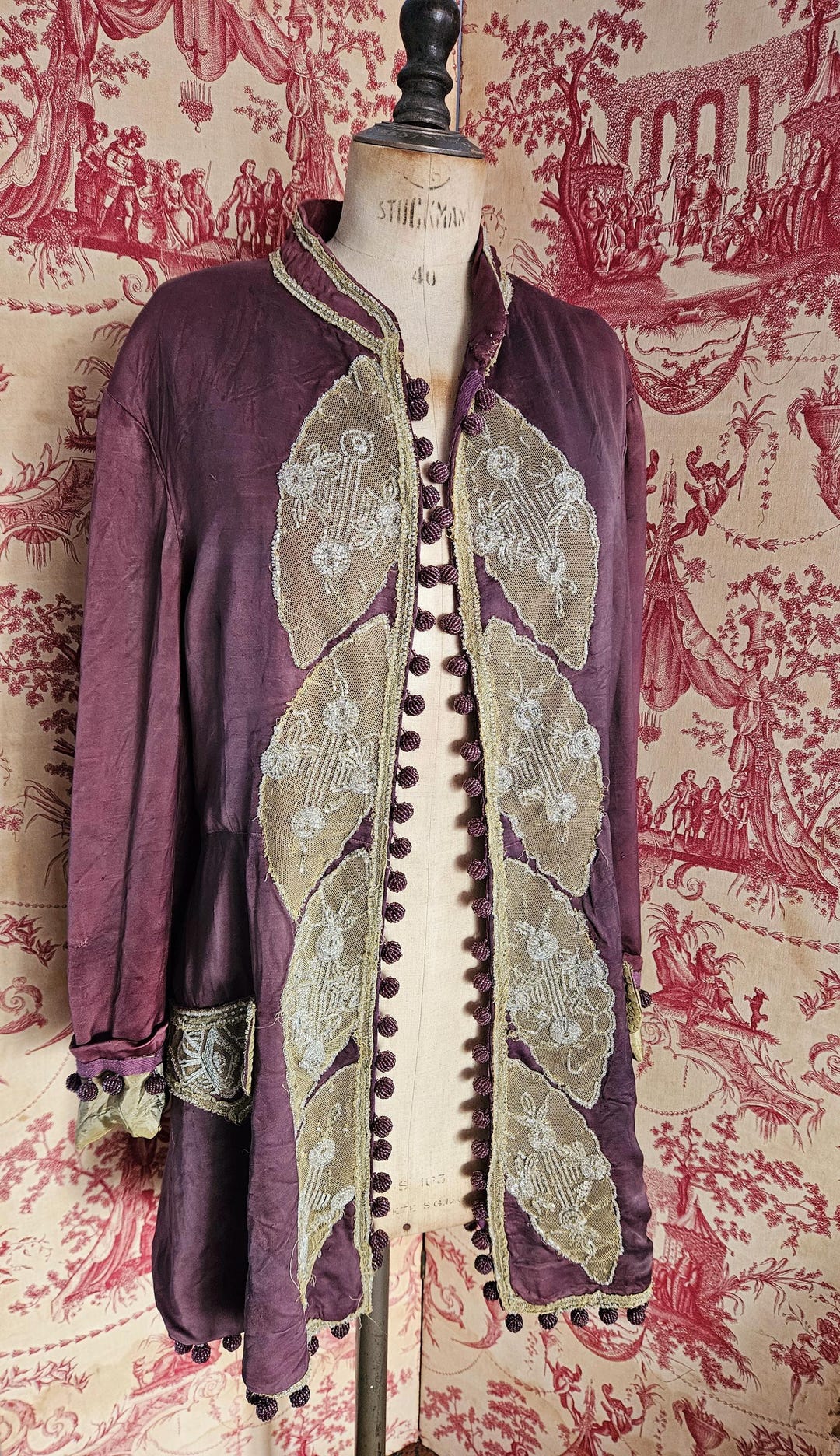 Early 20thc Antique French-found Purple Period Theatre Costume Jacket ...