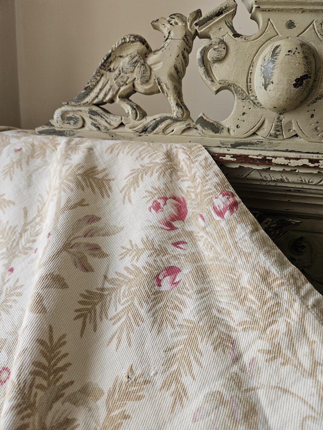 Rare Sublime Colourway Antique French Napoleon III Chic Shabby Creamy ...