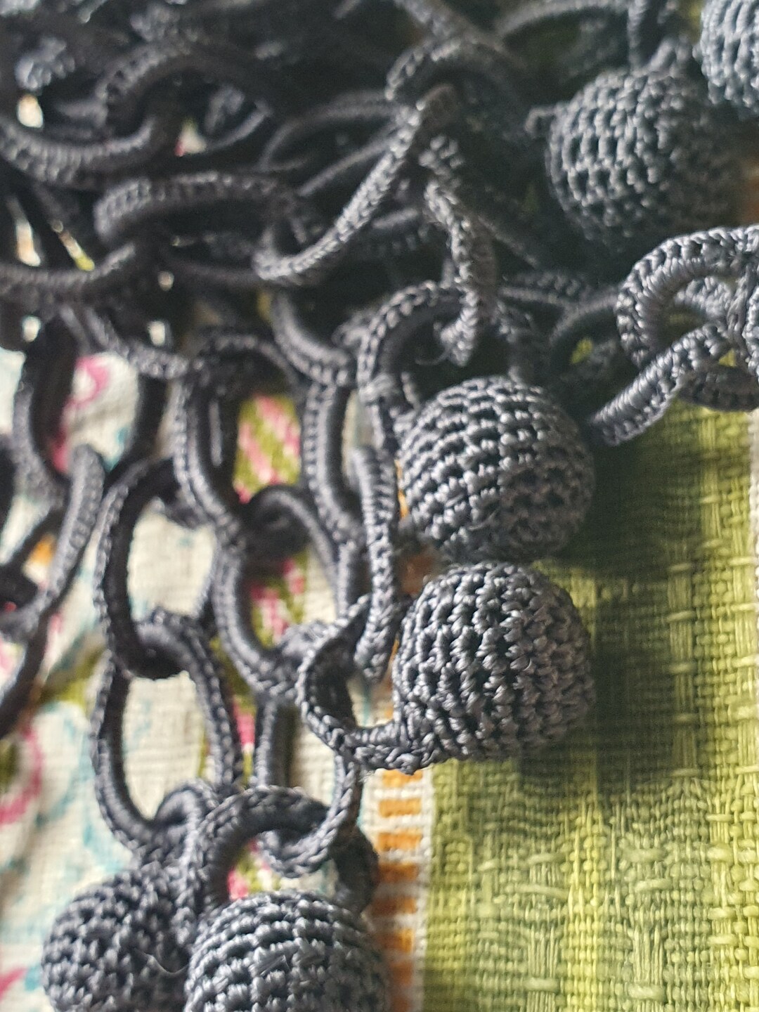 Batch of Antique French Crocheted Fabric Frog Fasteners, Fastening ...