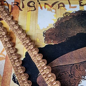 2.13 Mtrs of Gorgeous Vintage French Bronze Serpentine Brocade Trim ...