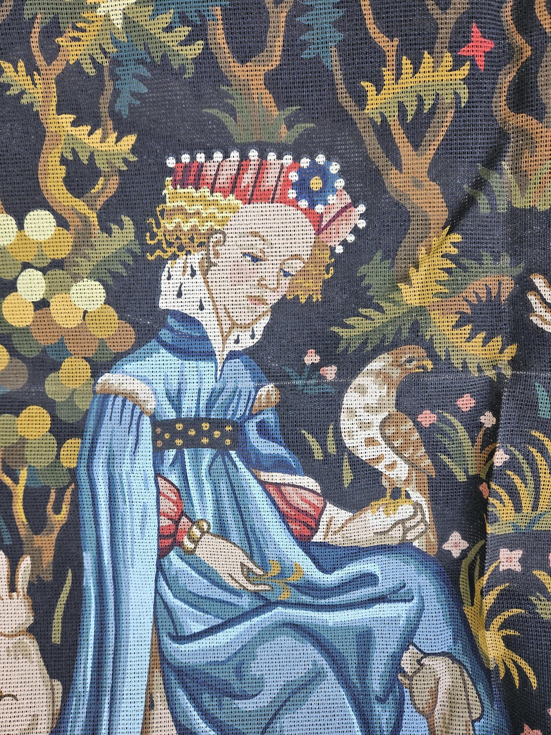 RARE Vintage French ROYAL PARIS Medieval Tapestry Broderie Template-l ...