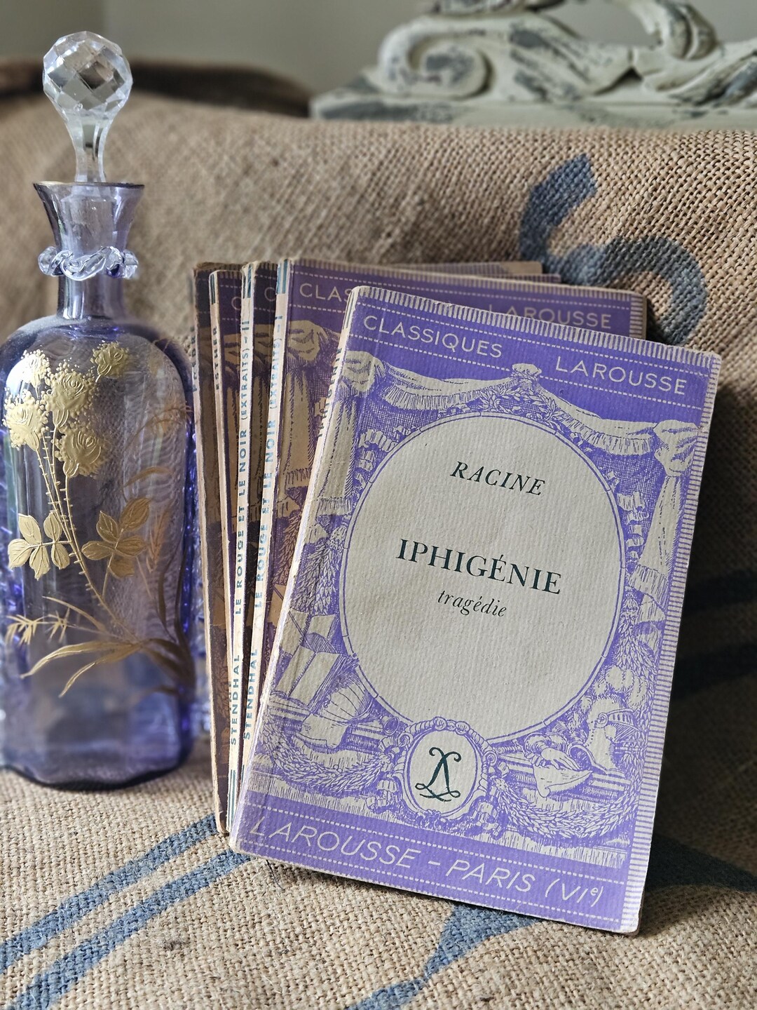 Exquisite Quintet X Antique French Paris-printed Classiques Larousse ...
