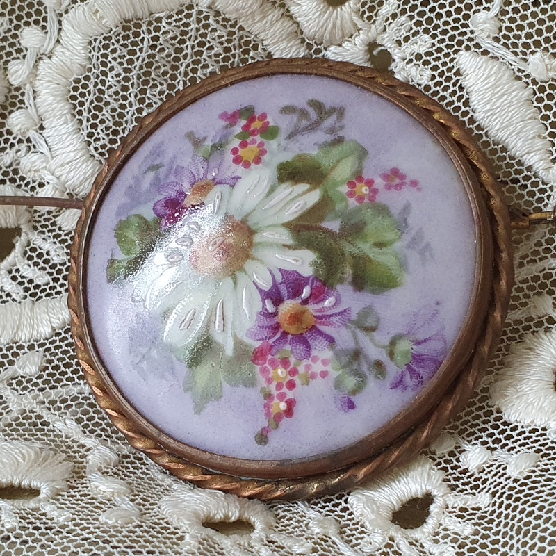 Porcelain Brooch - Etsy