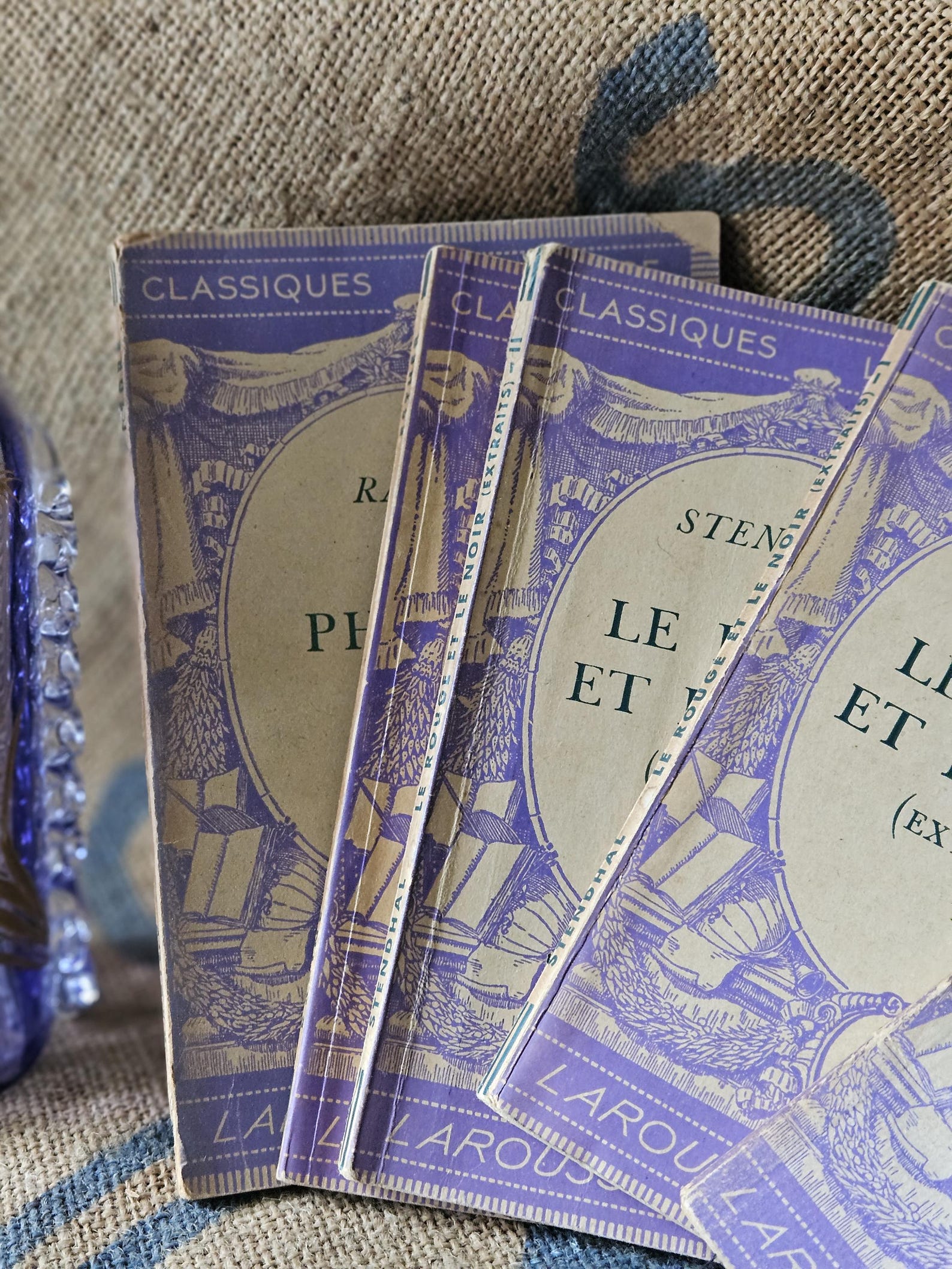 Exquisite Quintet X Antique French Paris-printed Classiques Larousse ...