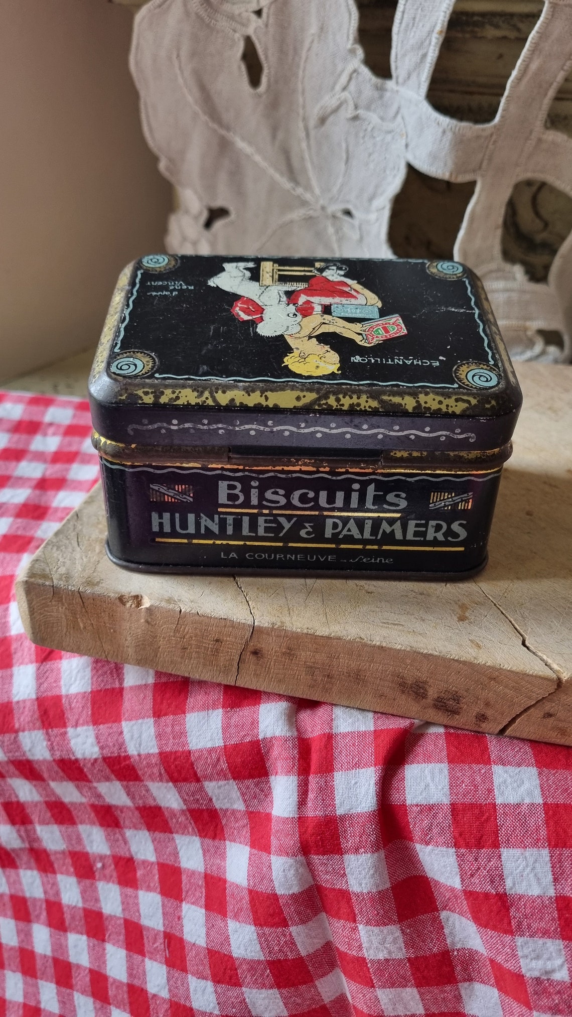 RARE Antique French Art-deco 1920's Publicité Pour Les Biscuits Huntley ...