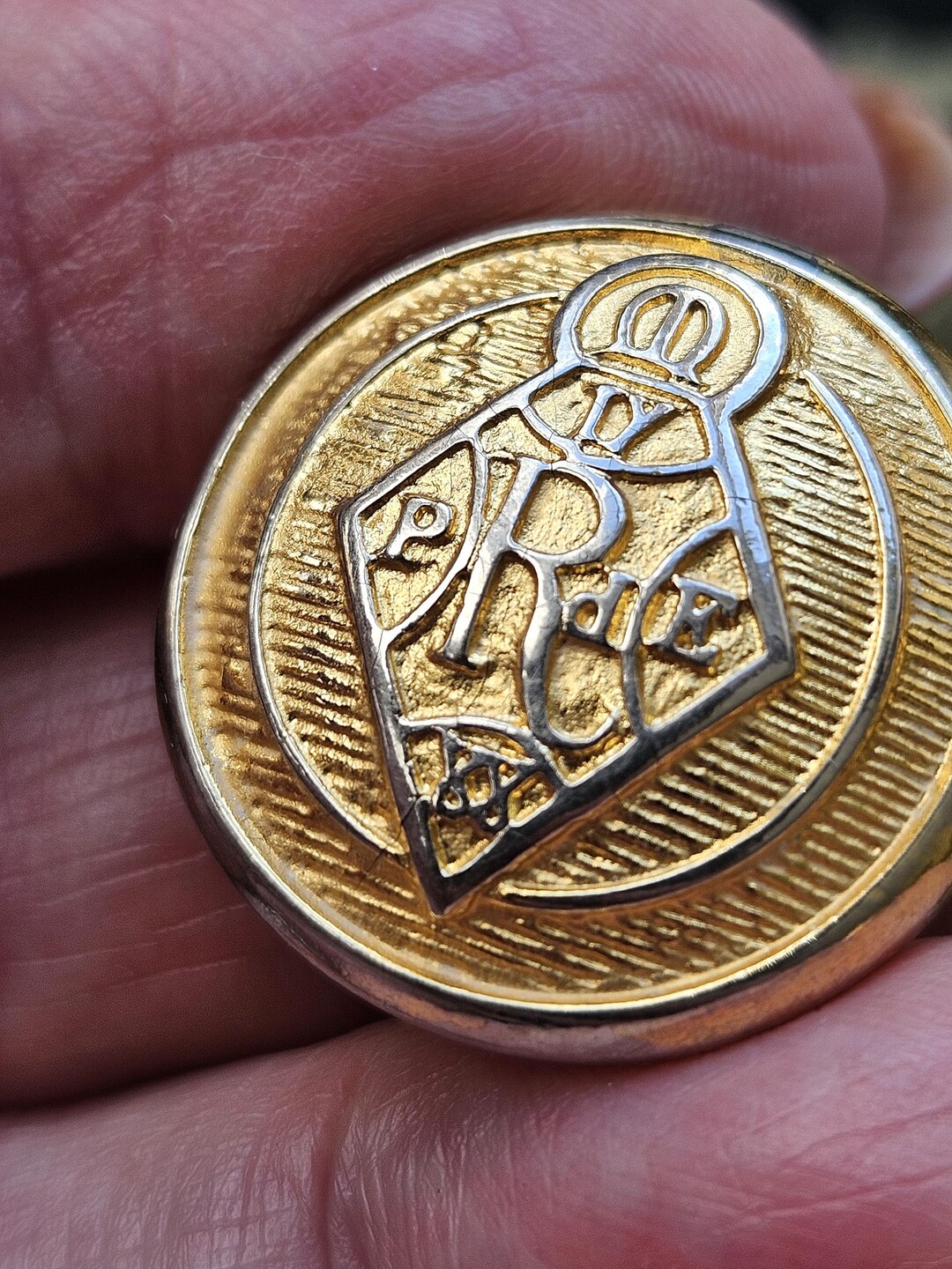 Unique Ensemble of 6 X Vintage French Paris Gold Brass Buttons ...