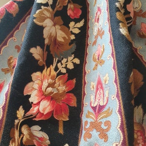 Stunning Rare Antique French Napoleon III Chic Shabby Black & Florals ...