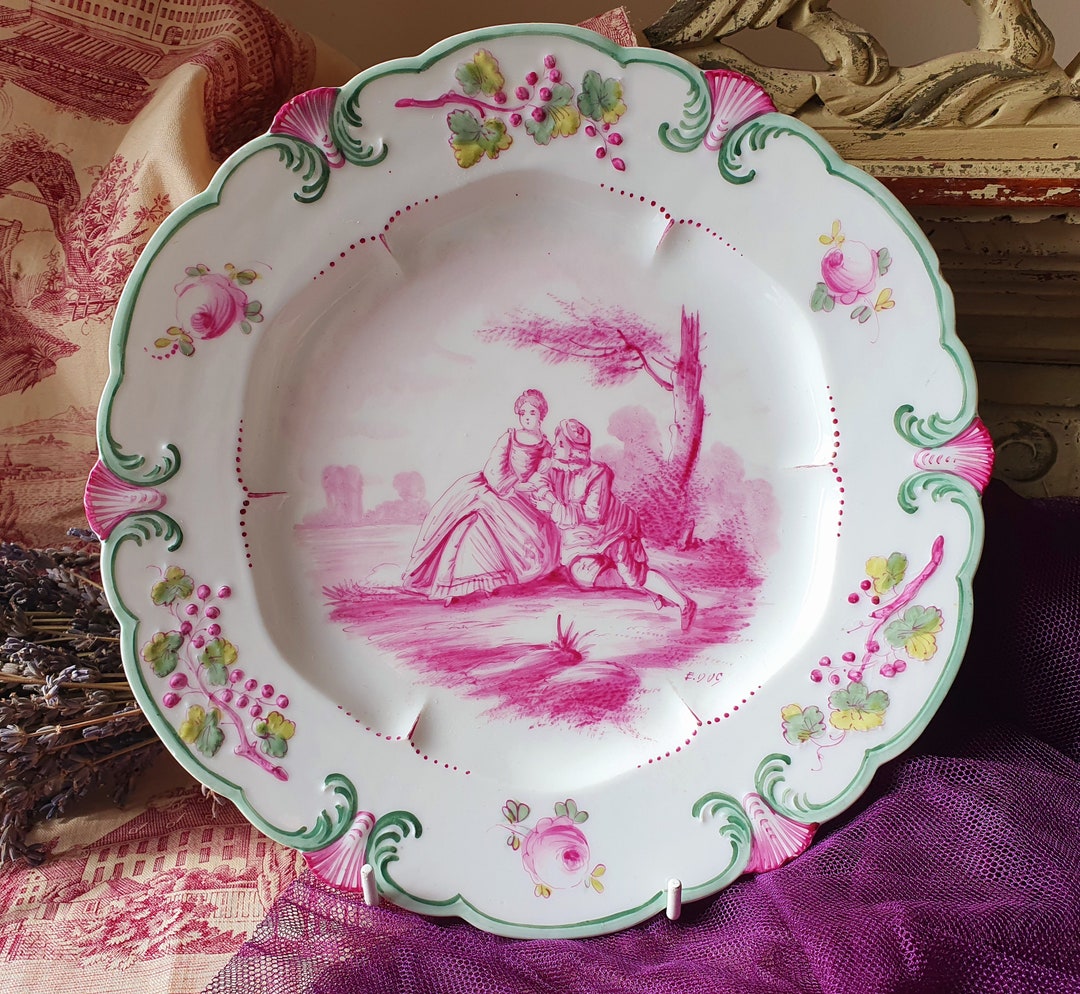 VERY RARE 18thc Antique French Handpainted & Enamelled Tournai ...