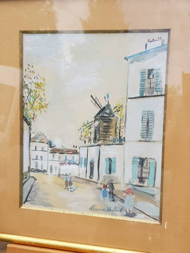 Stunning Vintage French 1950's Framed Lithograph-motif à - Etsy