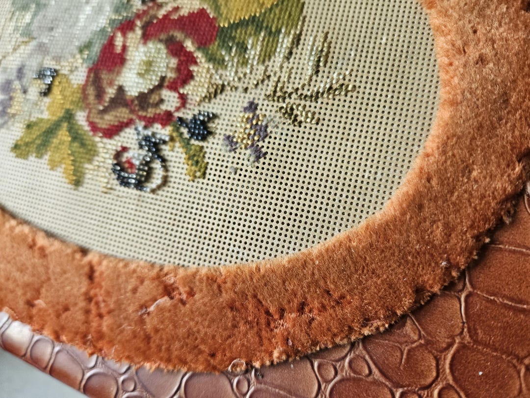 Sublime Rare Antique French Oblong Tapestry & Beadwork Deocrated ...