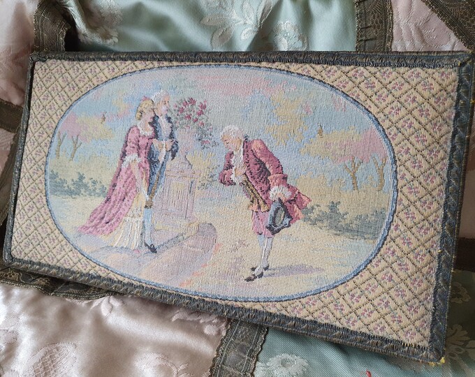 Simply Stunning Rare Antique French Oblong Tapestry Chocolate Box ...