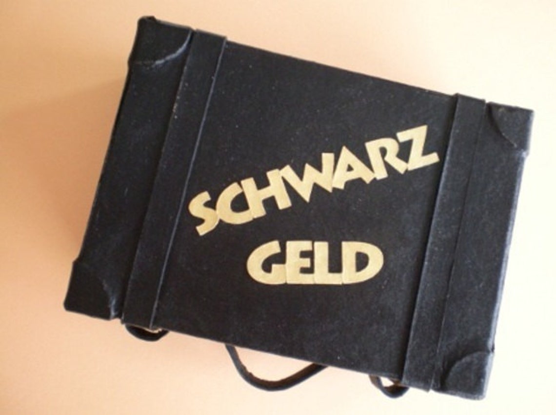 Cadeauverpakking geldcadeau, geldkoffer, zwarte geldkoffer, witwassen ...
