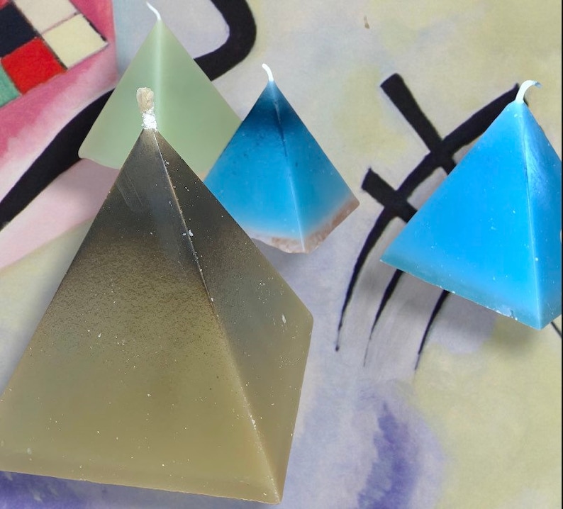 Triangle/ Pyramid/candle/figure/sculpture/candle 3d/candles/gift/home ...