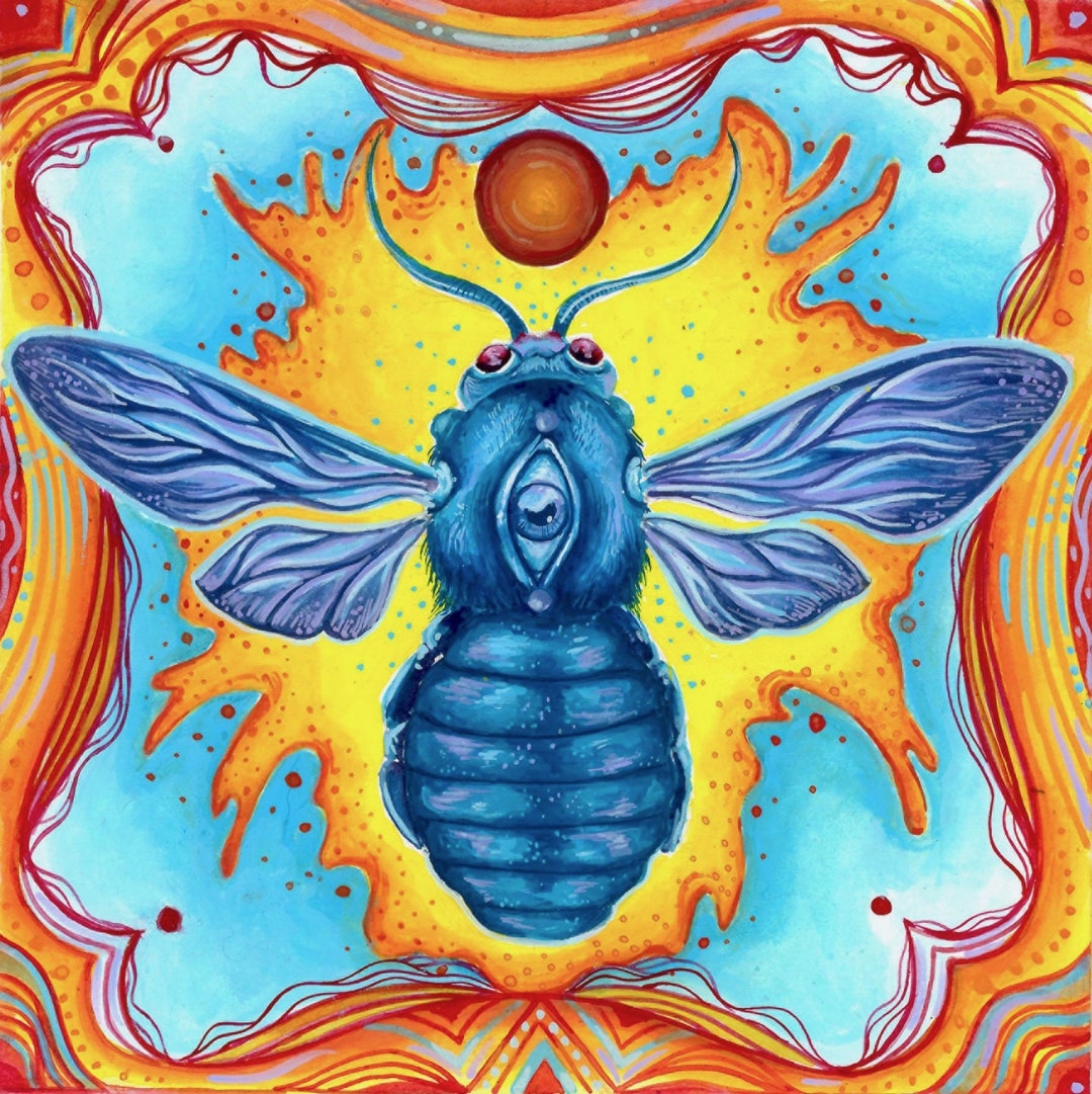 Carpenter Bee Archival Print. Insect Art. Bug Art. Bee Art. Third Eye ...