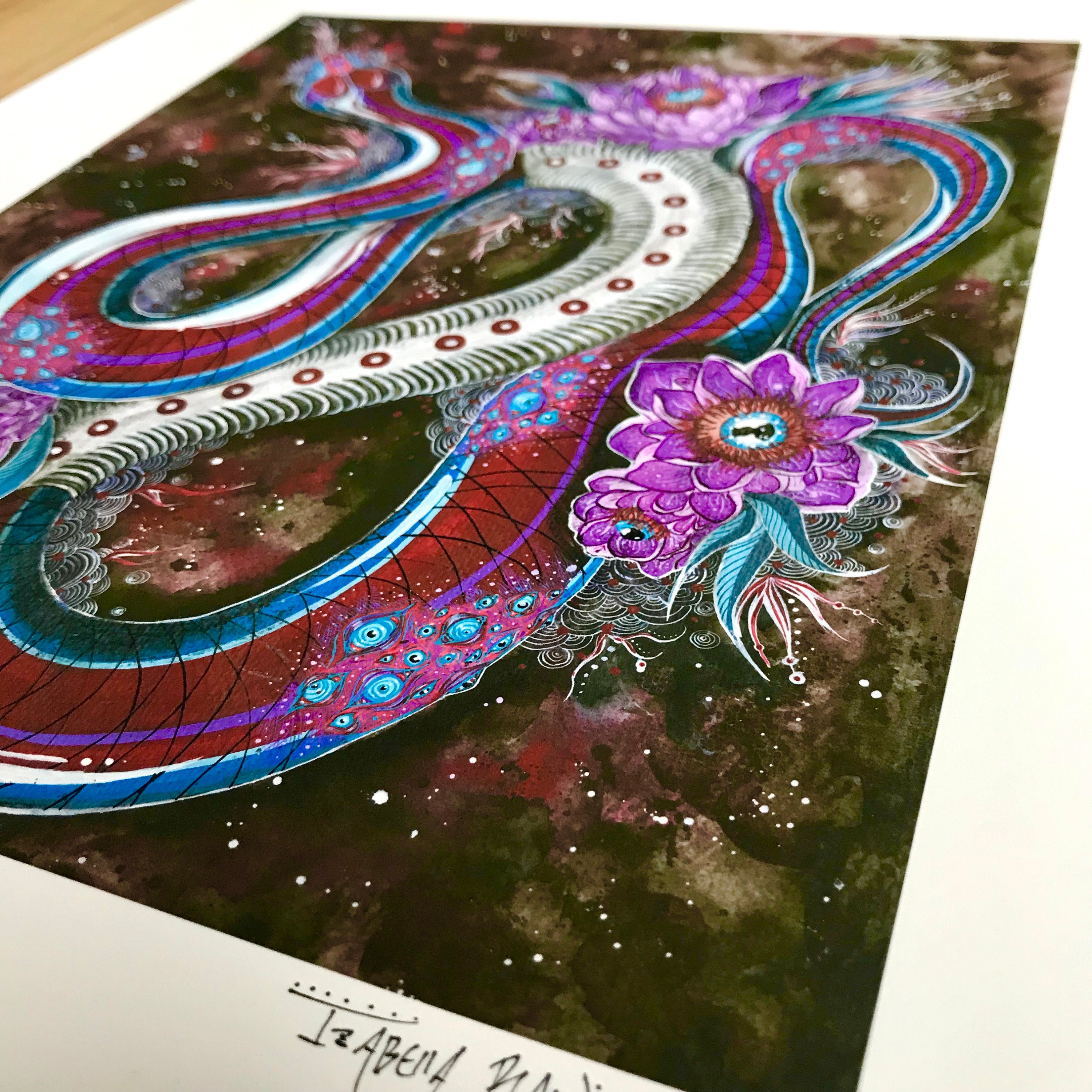 Snake Serpent Art. Esoteric. Mythical. Witchy. Surreal. - Etsy