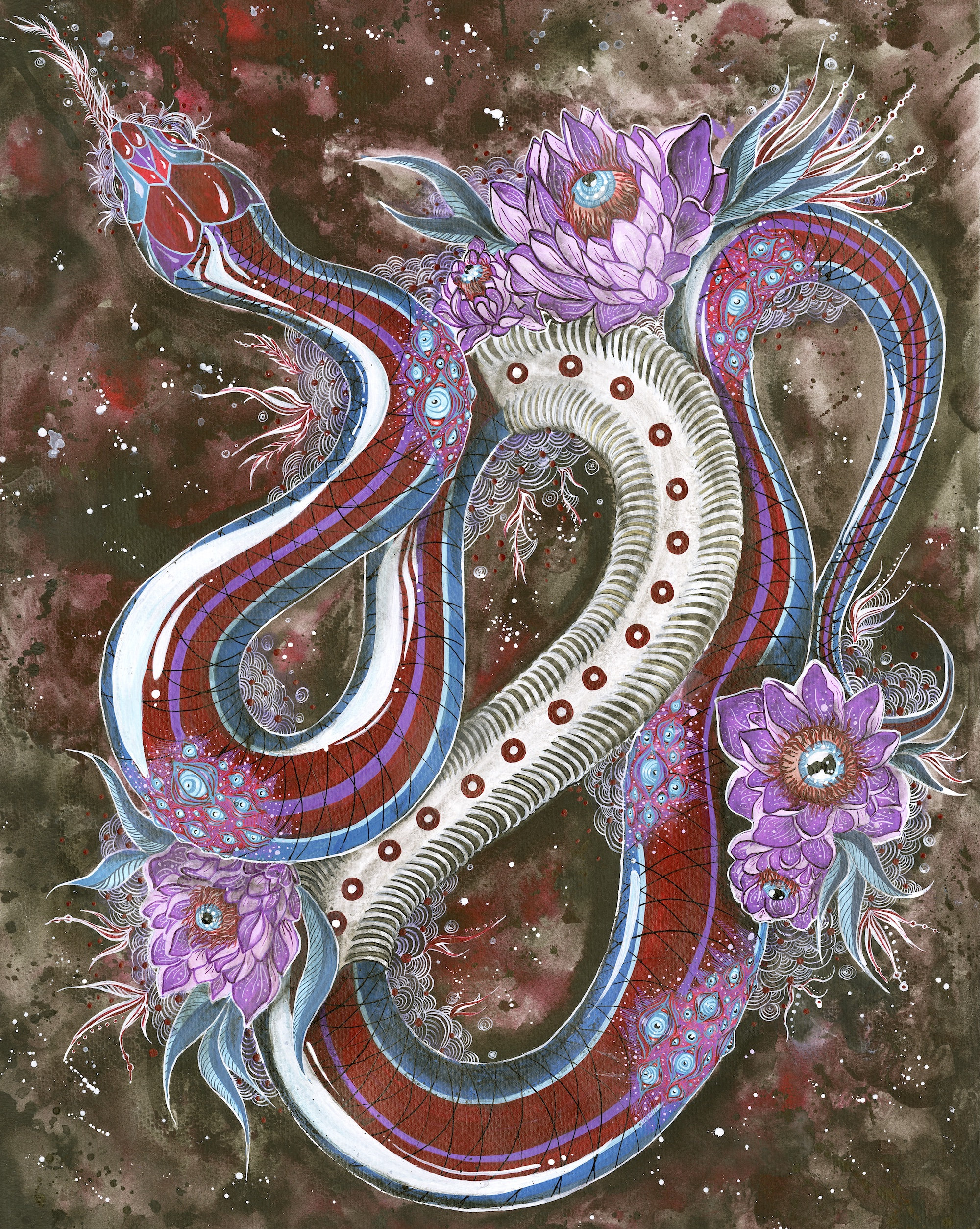 Snake Serpent Art. Esoteric. Mythical. Witchy. Surreal. - Etsy