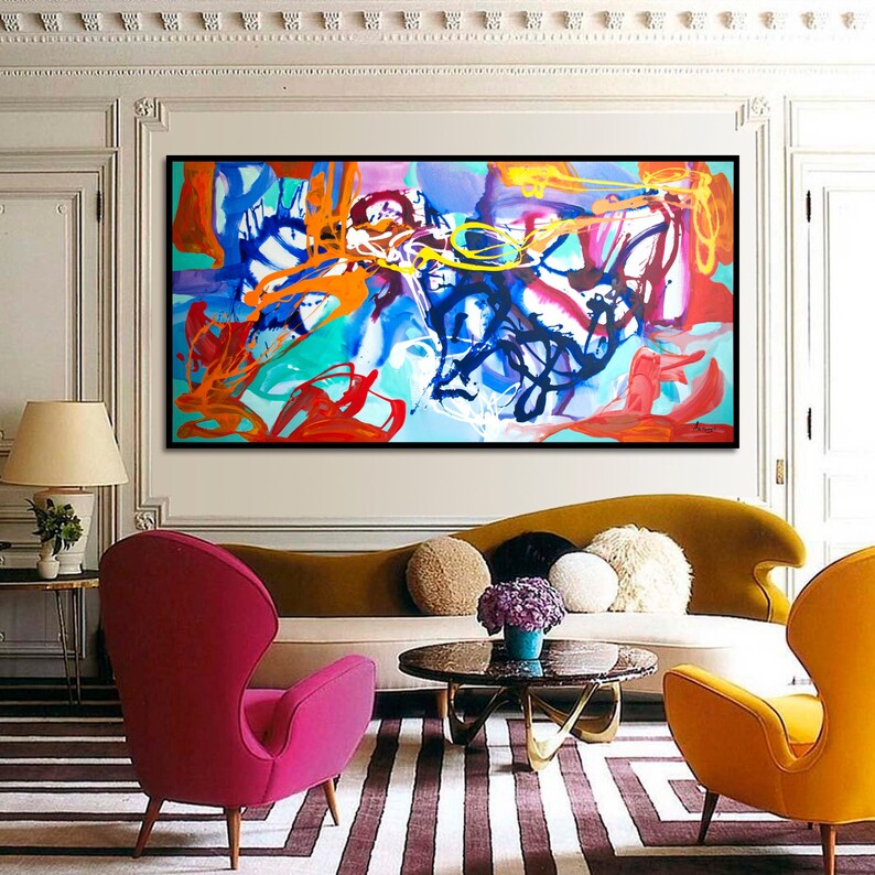 Extra Large Painting Modern Abstract Oversize Canvas Painting. - Etsy