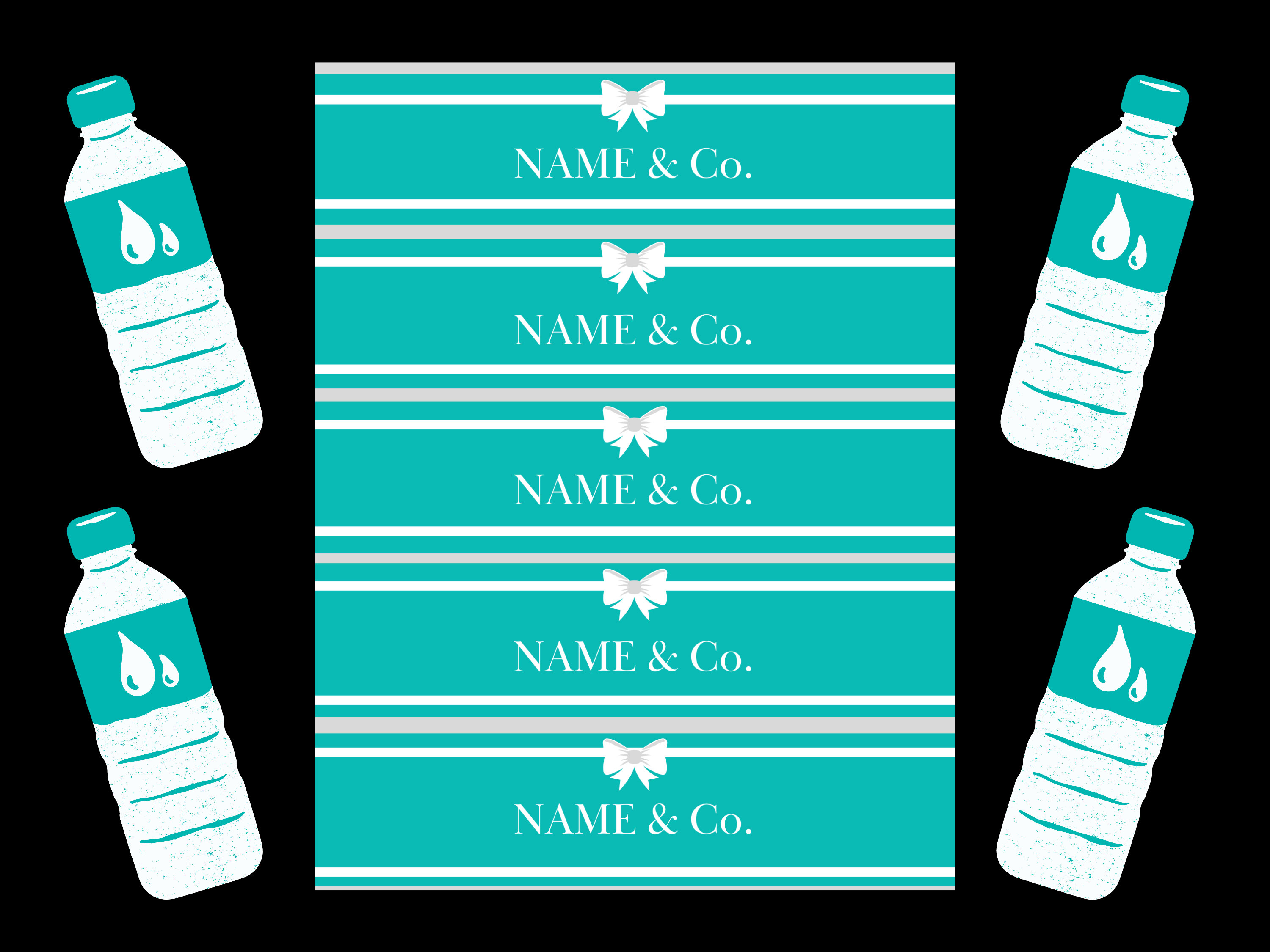 Tiffany & Co. Customizable Water Bottle Labels - Etsy Canada