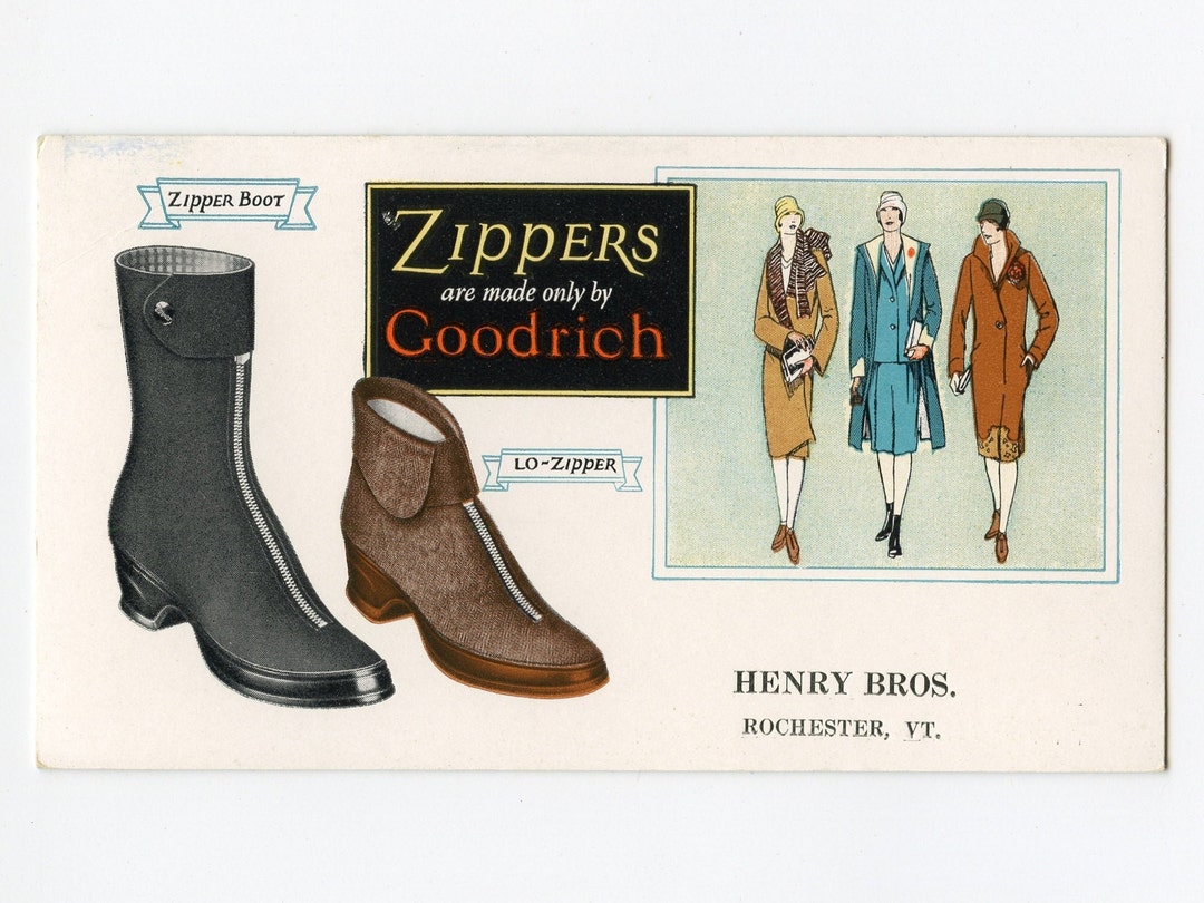 Vintage Ladies Fashion Zipper Boots Ink Blotter B F Goodrich - Etsy