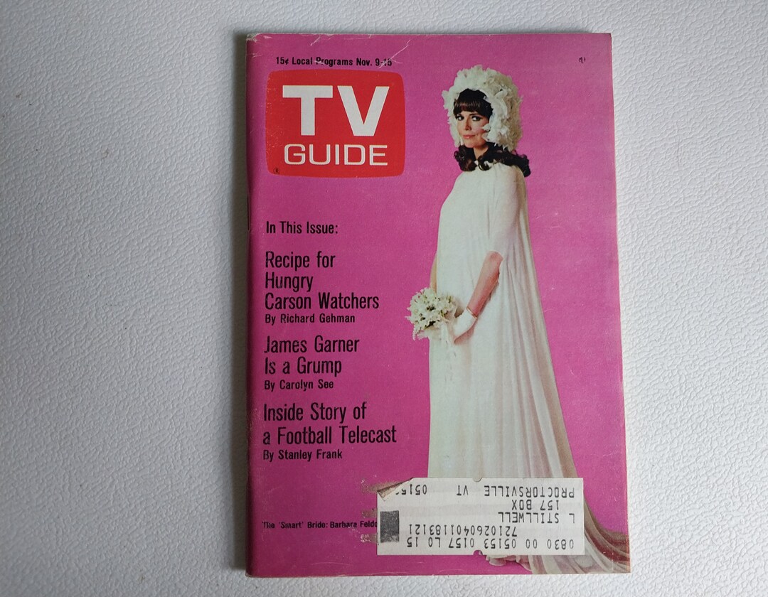 Vintage November 9, 1968 TV Guide, Barbara Feldon on Cover, the Get ...