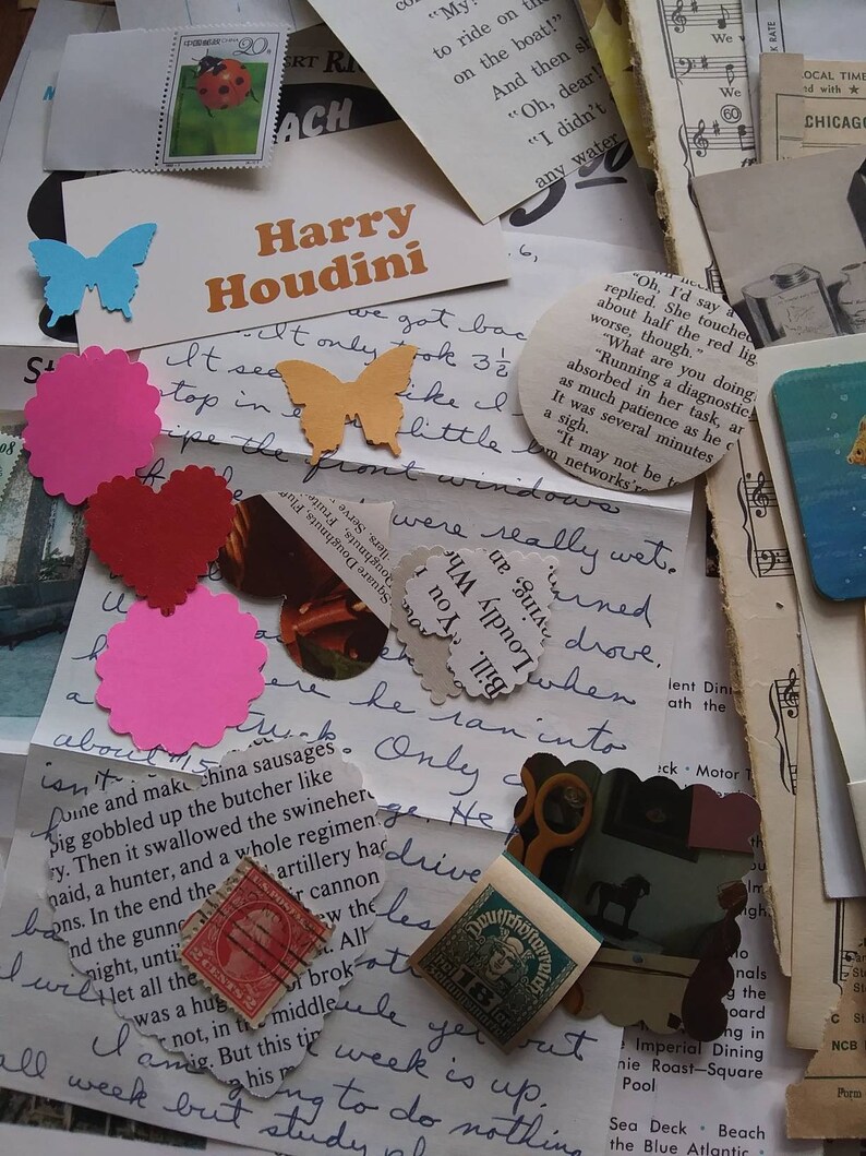 50 Pieces of Vintage Paper Ephemera Pack Postcards Envelopes - Etsy