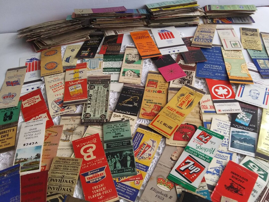 35 Different Random Vintage Matchbook Covers, Hotels and Motels, Diners ...