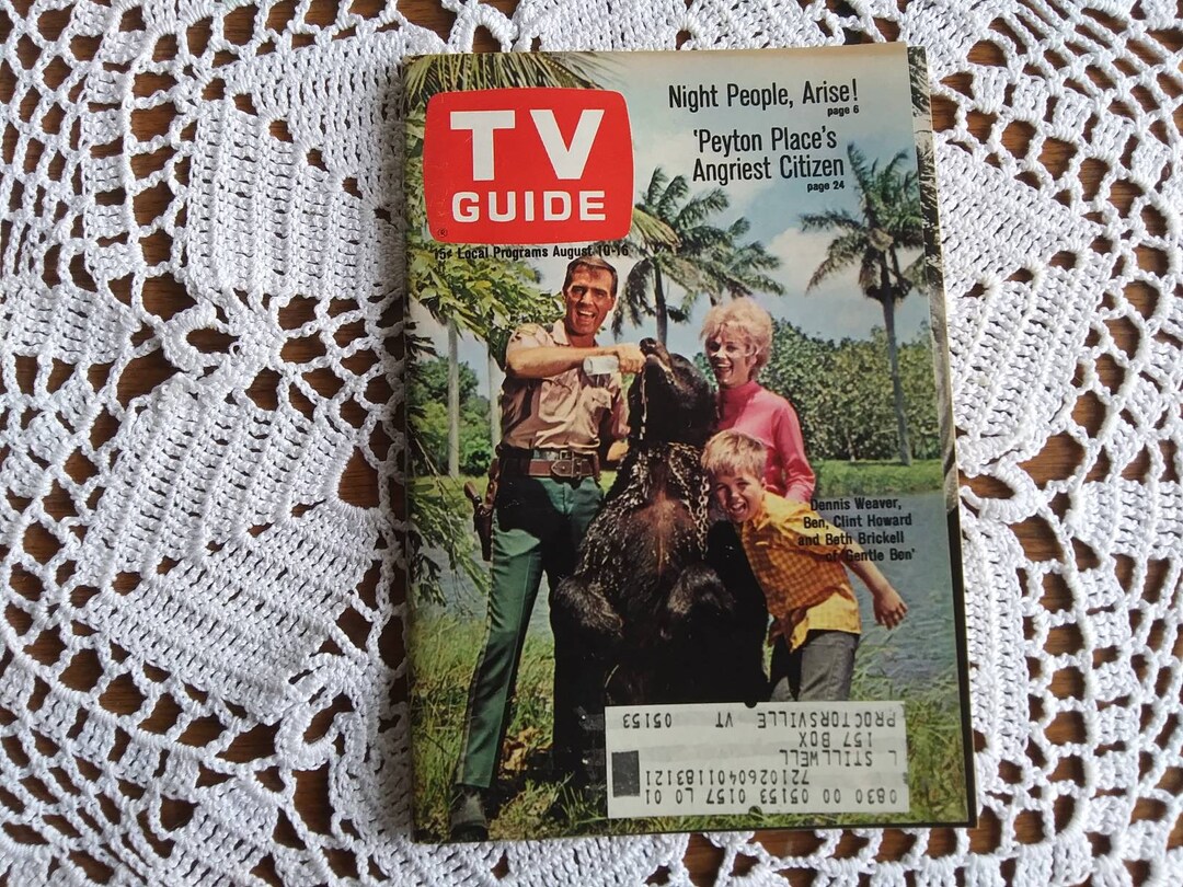 August 10 1968 TV Guide Gentle Ben Stars Beth Brickell - Etsy