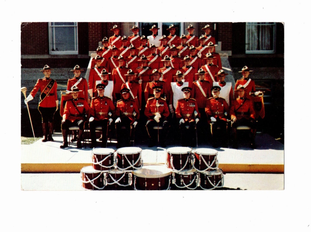 Vintage 1964 Postcard of Royal Canadian Mounted Police Drum and Trumpet ...
